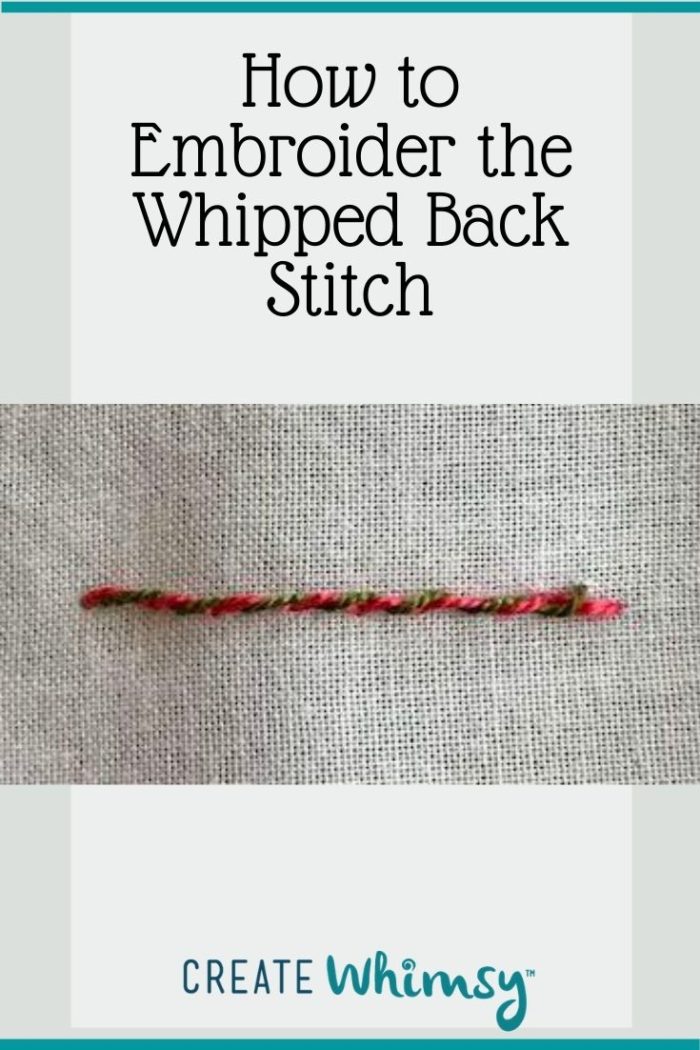 Back Stitch Embroidery | Create Whimsy | Hand Embroidery