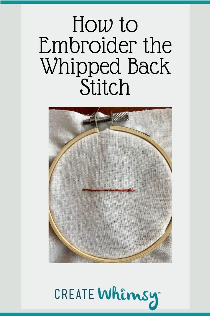 Back Stitch Embroidery | Create Whimsy | Hand Embroidery