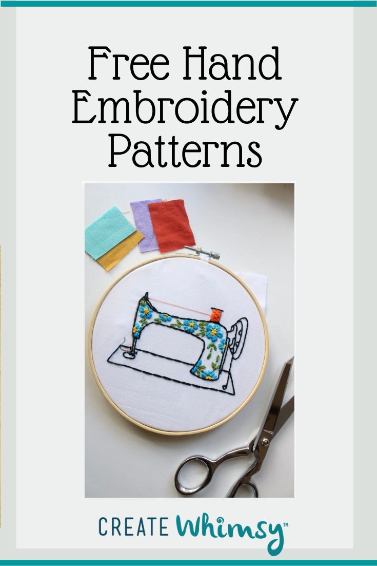 10 Resources for Free Hand Embroidery Patterns! - Create Whimsy