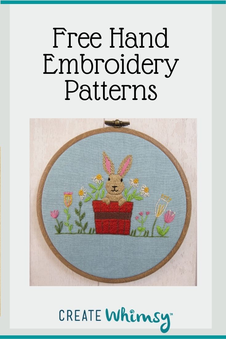 10 Resources for Free Hand Embroidery Patterns! - Create Whimsy