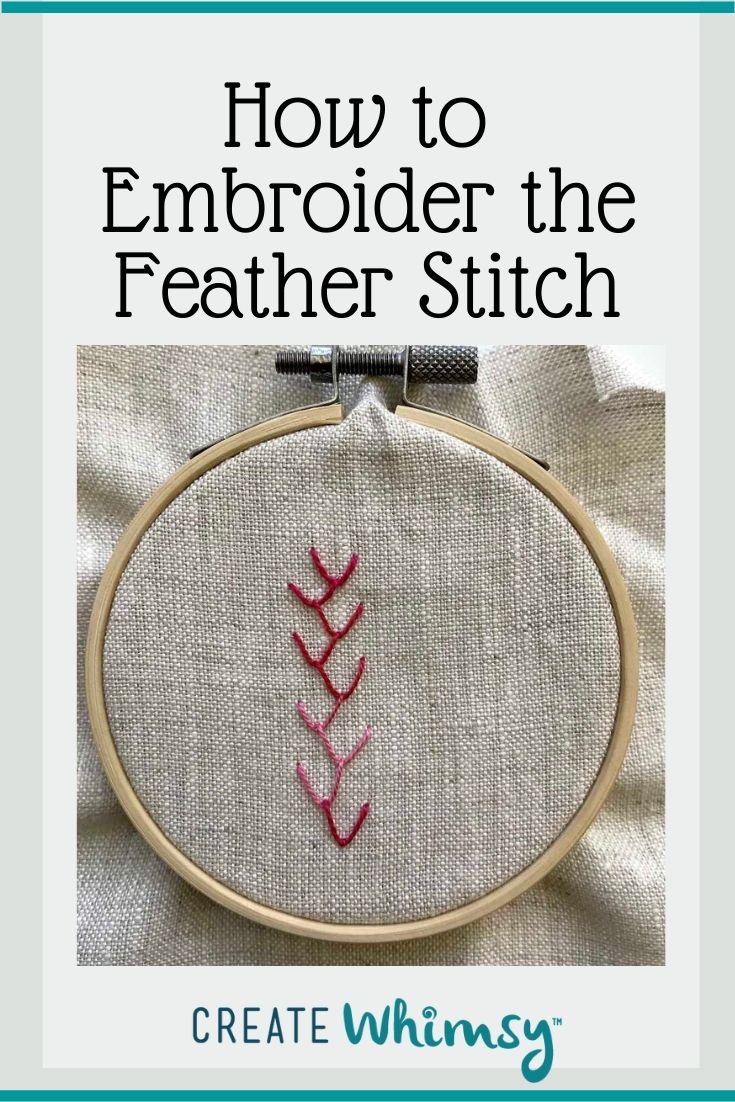 Feather Stitch Embroidery Tutorial - Create Whimsy