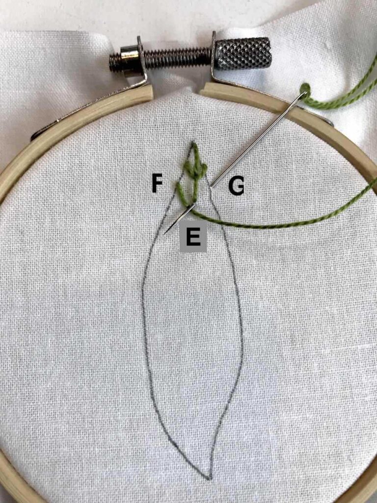 Leaf Stitch Embroidery - Create Whimsy