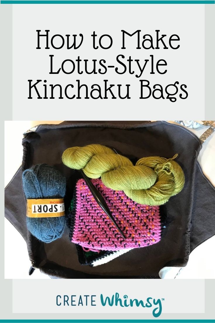 Japanese Lotus-Style Kinchaku Bag Pattern & Tutorial - Create Whimsy