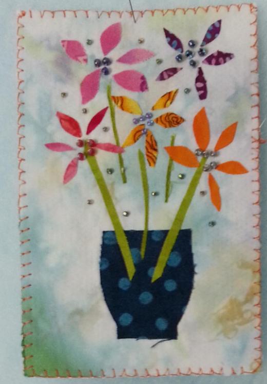 Flower Fabric Postcards | Create Whimsy