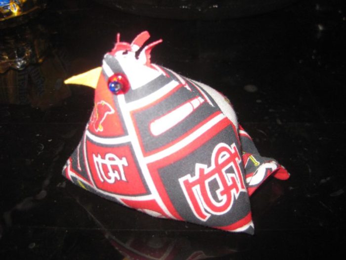 St Louis Cardinal Pincushion - Create Whimsy