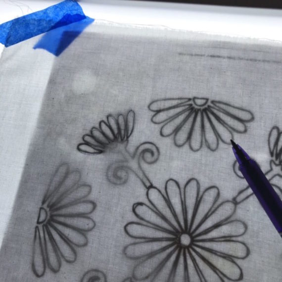 How to Embroider Letters with Tissue Paper Transfer - Create Whimsy