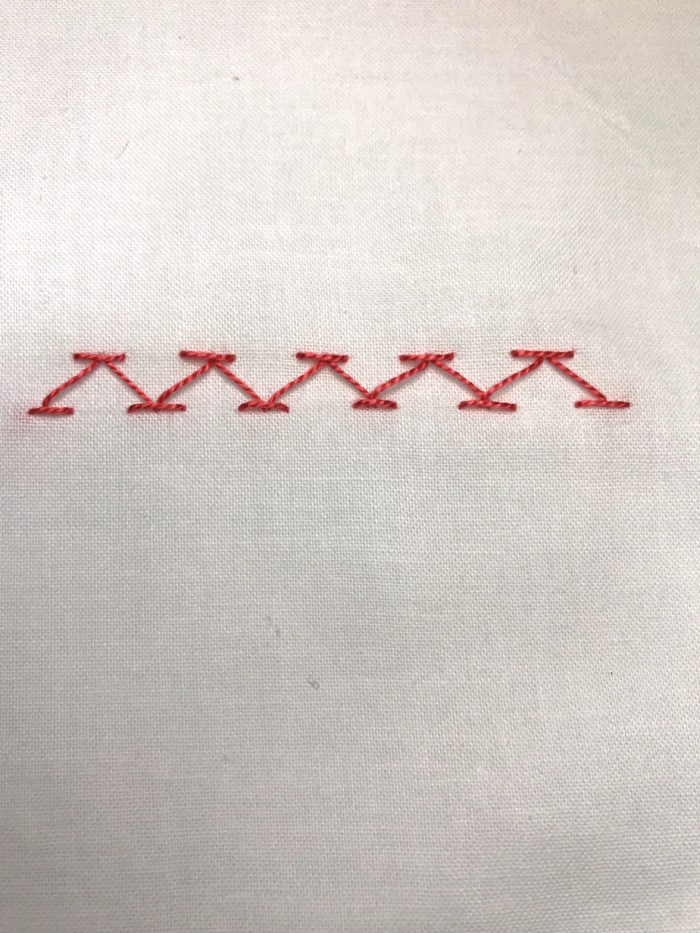 Chevron Embroidery Stitch - Create Whimsy