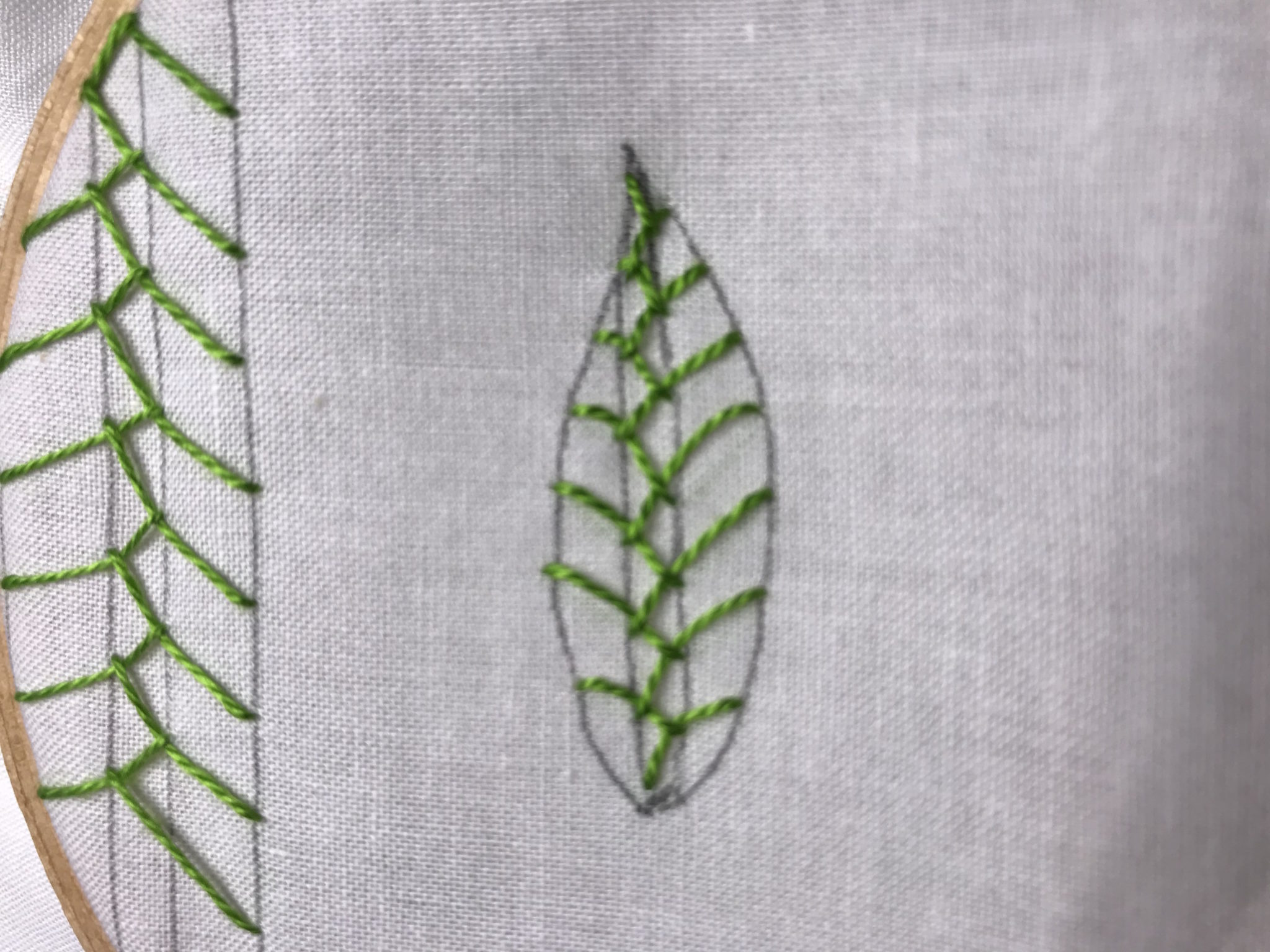 Leaf Stitch Embroidery - Create Whimsy