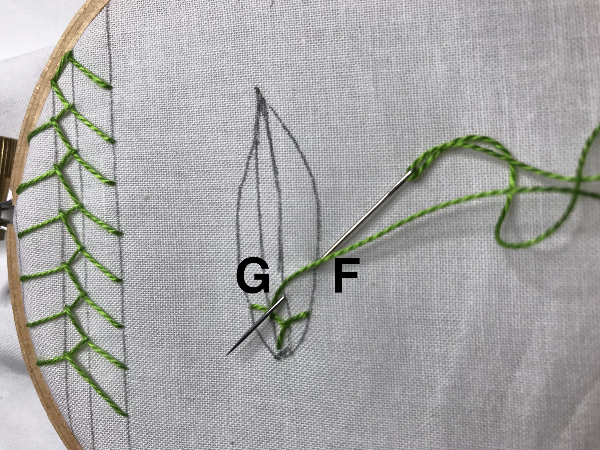 Leaf Stitch Embroidery - Create Whimsy