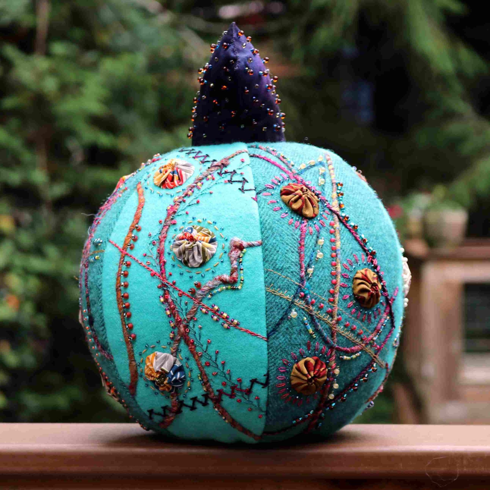 Make a Crazy Quilted Pumpkin - Create Whimsy