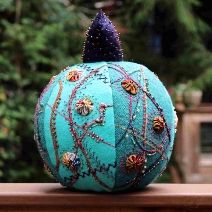 Make a Crazy Quilted Pumpkin - Create Whimsy