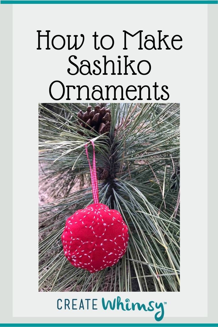How to Make Sashiko Ornaments - Create Whimsy