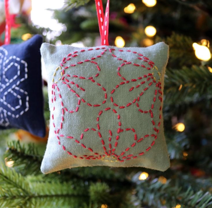 How to Make Sashiko Ornaments - Create Whimsy