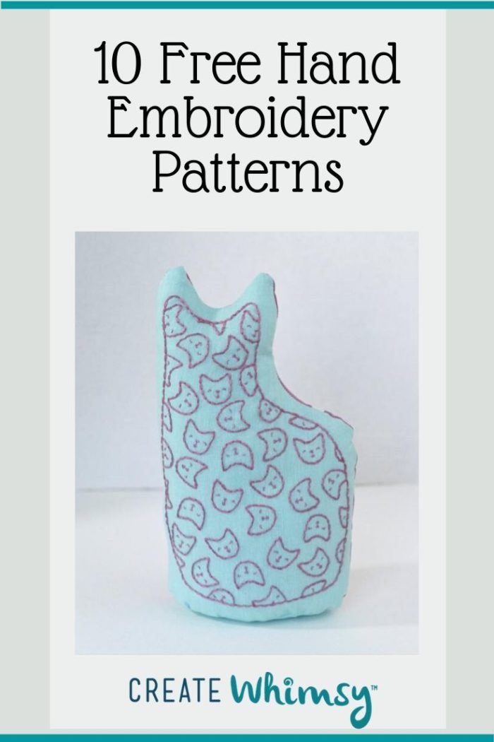 10 Resources for Free Hand Embroidery Patterns! - Create Whimsy