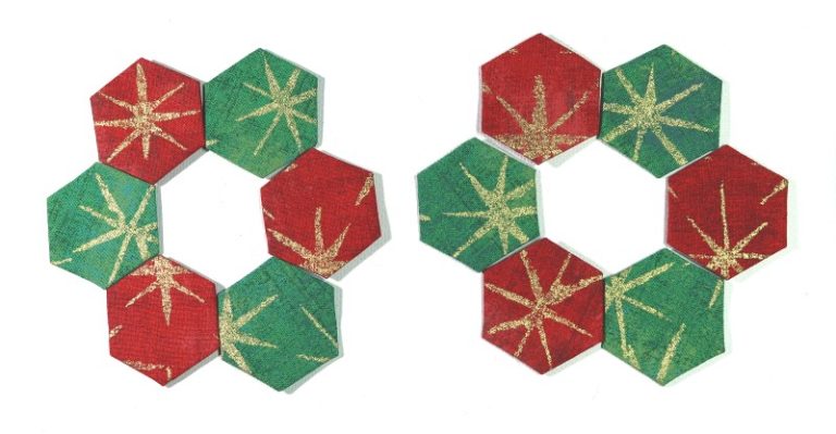 How to Make an EPP Wreath Ornament with Hexies - Create Whimsy