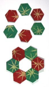 How to Make an EPP Wreath Ornament with Hexies - Create Whimsy