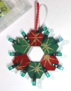 How to Make an EPP Wreath Ornament with Hexies - Create Whimsy