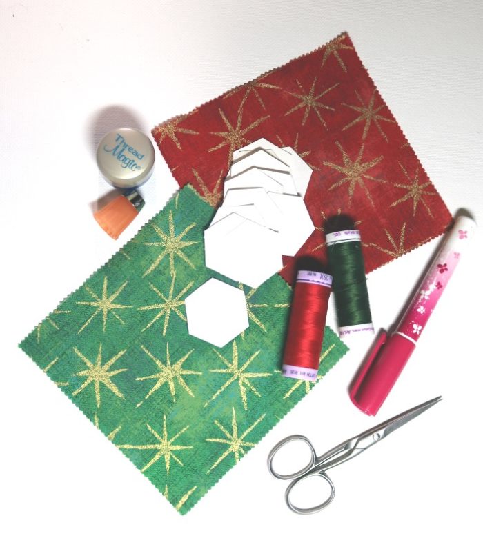 How to Make an EPP Wreath Ornament with Hexies - Create Whimsy