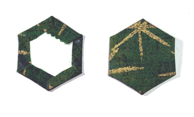 How to Make an EPP Wreath Ornament with Hexies - Create Whimsy