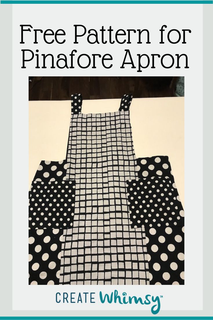 How to Make a Pinafore Apron with Back Cross Straps - Create Whimsy
