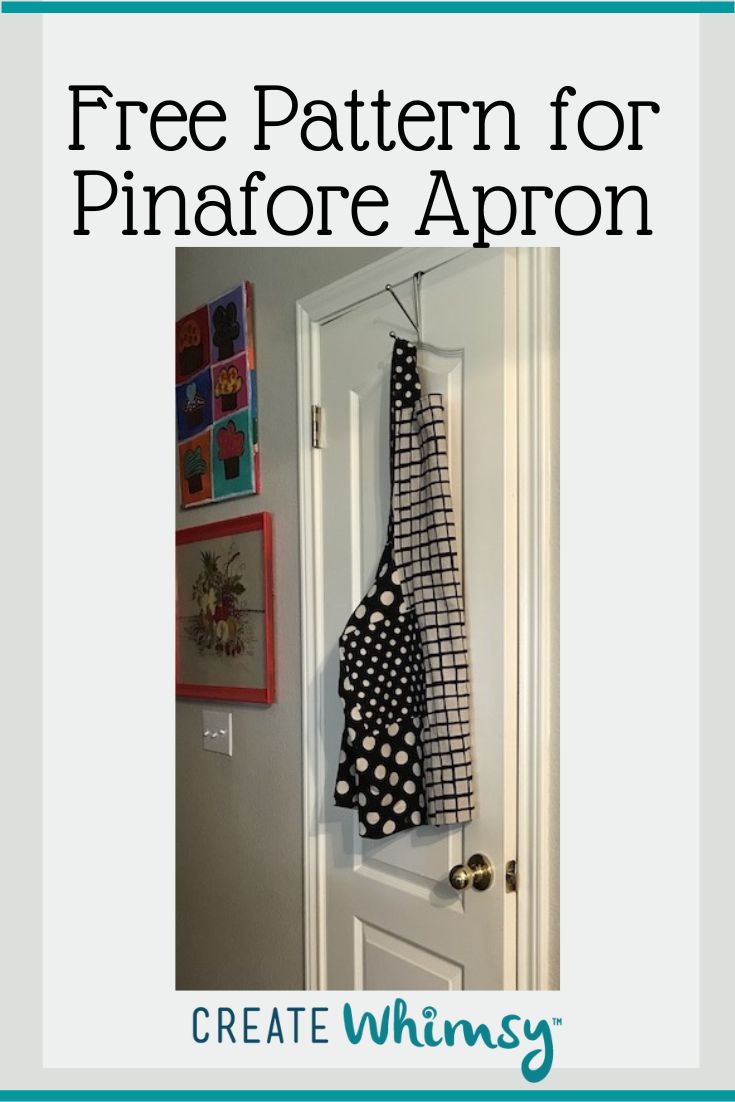 How to Make a Pinafore Apron with Back Cross Straps - Create Whimsy