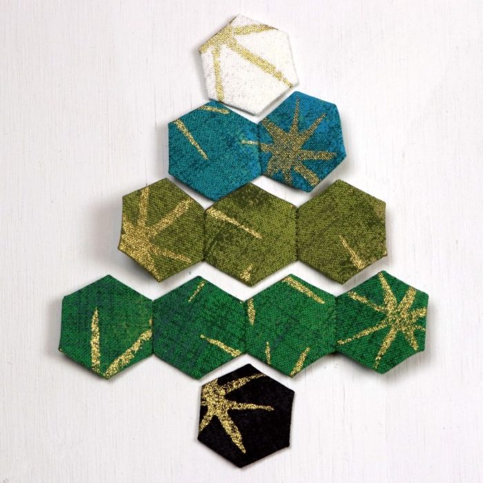 How to Make an EPP Tree-Shaped Ornament with Hexies - Create Whimsy
