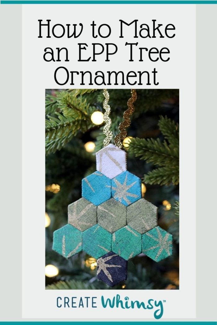 How to Make an EPP Tree-Shaped Ornament with Hexies | Create Whimsy
