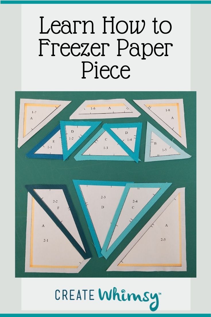 How to Paper Piece using Freezer Paper: Free Pattern - Create Whimsy