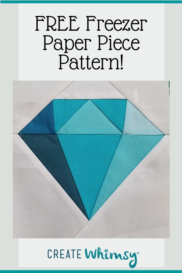 How to Paper Piece using Freezer Paper: Free Pattern - Create Whimsy