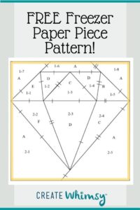 How to Paper Piece using Freezer Paper: Free Pattern - Create Whimsy