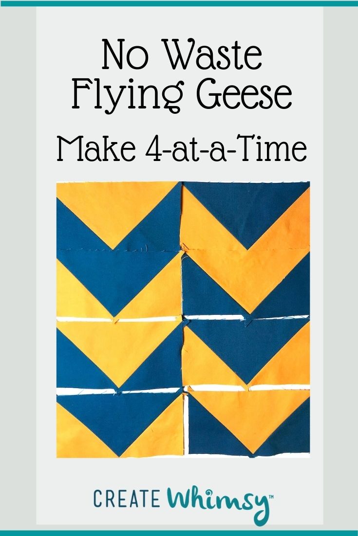 How to Make No Waste Flying Geese Quilt Block - Create Whimsy