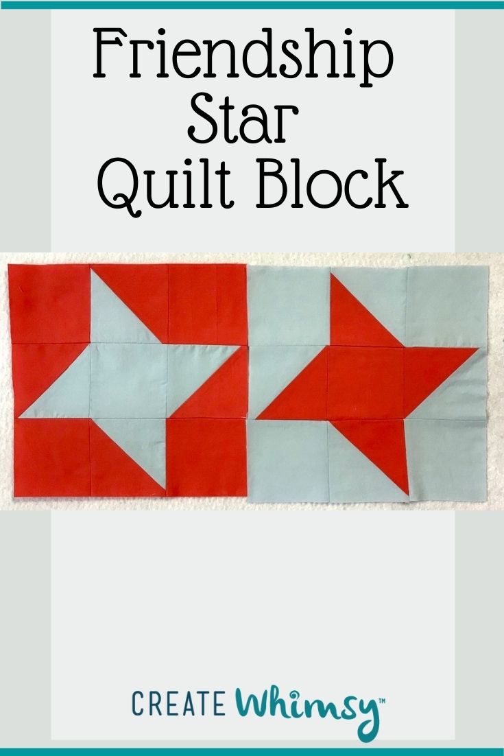 Friendship Star Quilt Block - Create Whimsy