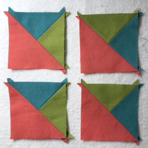 How to Make the Split Quarter Square Triangle Quilt Block - Create Whimsy