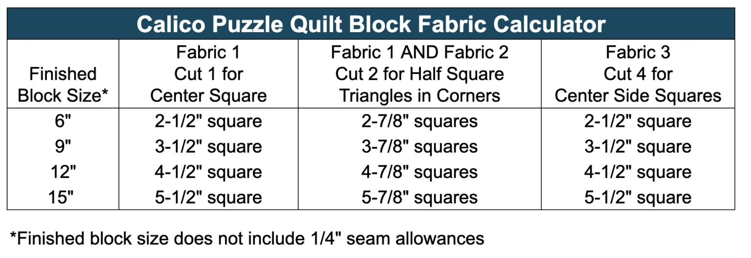 How to Make the Calico Puzzle Quilt Block: Tutorial - Create Whimsy