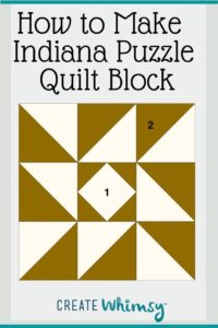 Indiana Puzzle Quilt Block Pattern: Free Tutorial - Create Whimsy