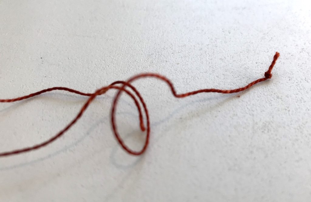 How to Tie a Knot in Thread for Hand Sewing - Create Whimsy