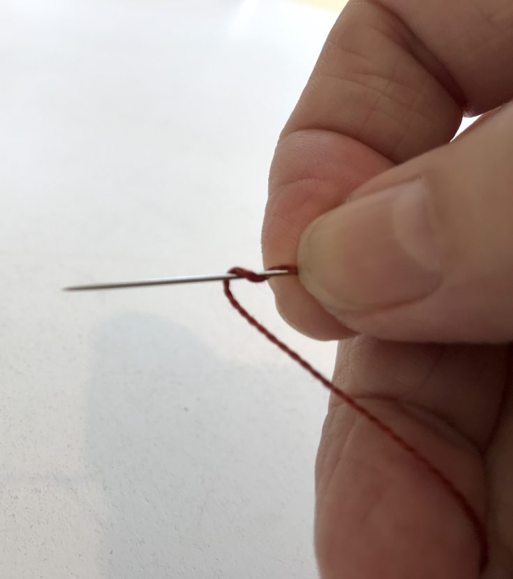 How to Tie a Knot in Thread for Hand Sewing - Create Whimsy