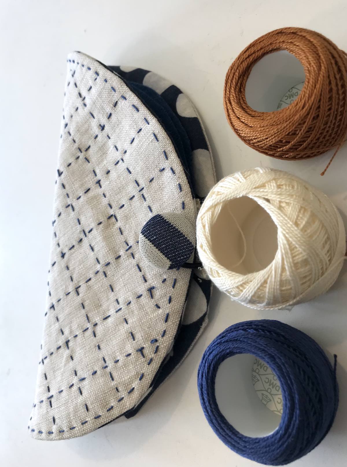 How to Make a Sashiko Stitched Needle Book - Create Whimsy