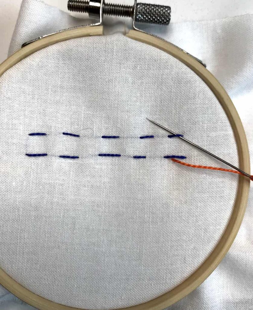 Laced Double Running Stitch - Create Whimsy