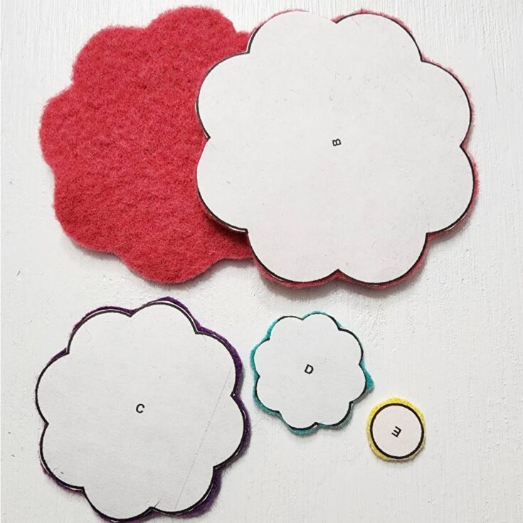 Wool Appliqué Flower Ornament - Create Whimsy