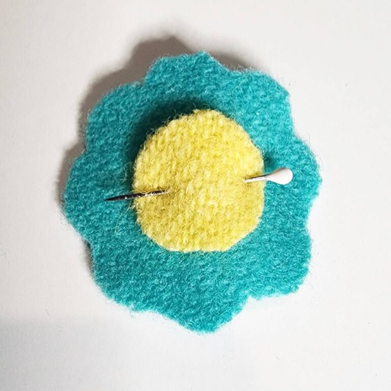 Wool Appliqué Flower Ornament - Create Whimsy