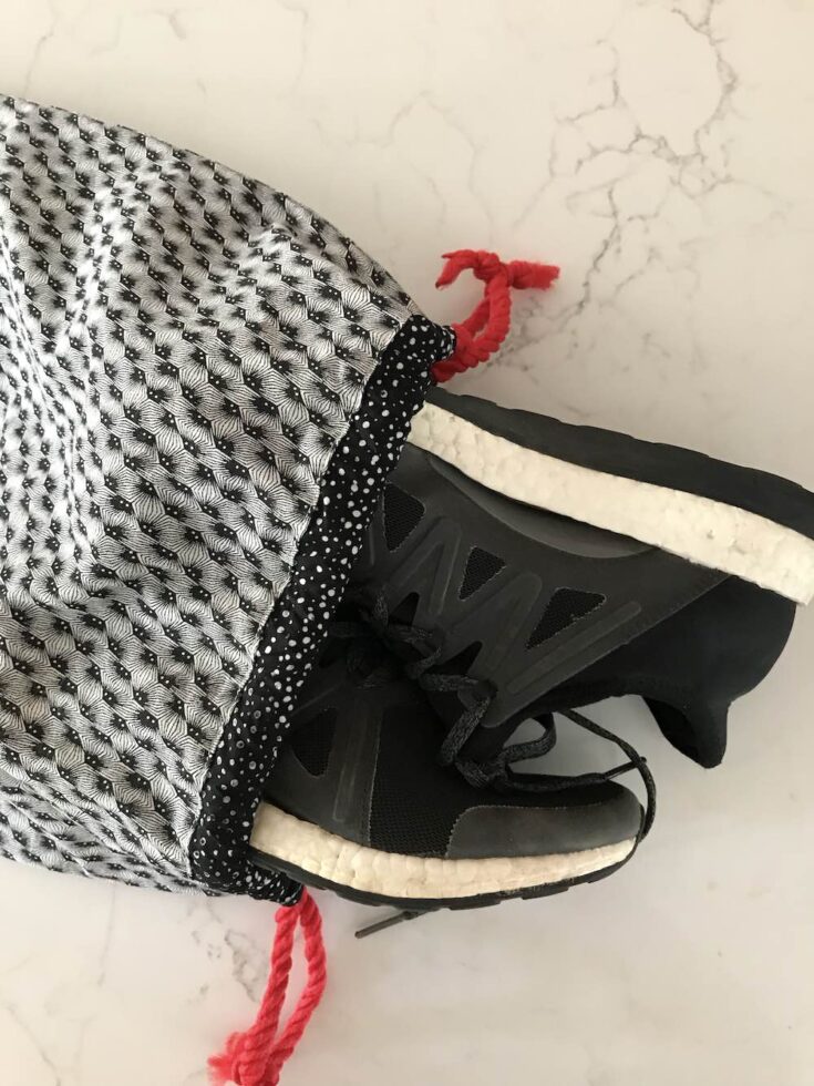 How to Make DIY Shoe Bag with Drawstring - Create Whimsy